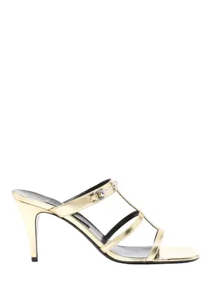 Gucci 75mm Horsebit-detail Leather Sandals - Gold