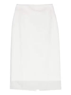 Sportmax Double-layer Pencil Skirt - White