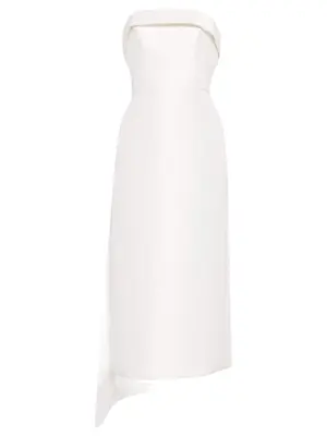 AMSALE Amsale Strapless Watteau-Back Dress