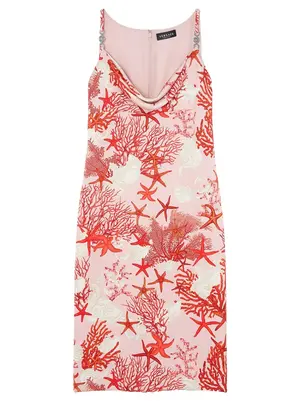 Versace Barocco Sea Silk Slip Dress - Pink