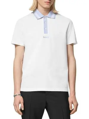 Versace Greca-collar Polo Shirt - White