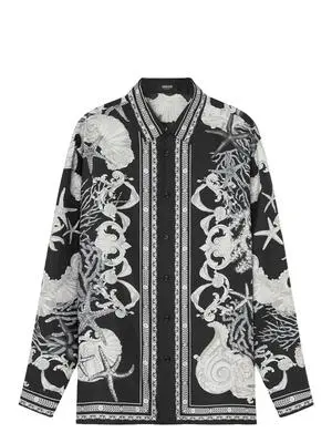 Versace Barocco Sea Silk Shirt - Black