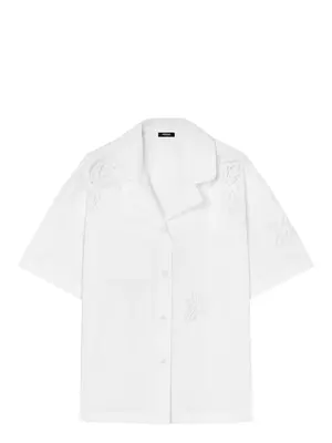 Versace Sangallo-embroidered Cotton Shirt - White