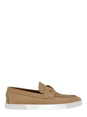 CHRISTIAN LOUBOUTIN Chambeliboat Leather Loafers Red