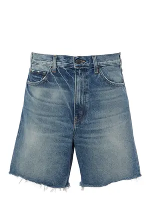 NILI LOTAN Russel Low-rise Denim Shorts - Blue