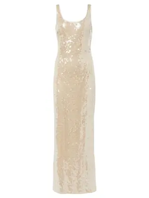 Simkhai Bex Sequined Maxi Dress - White