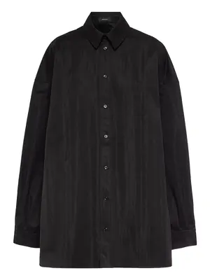 Wardrobe.NYC Oversized Cotton-blend Drill Shirt - Black