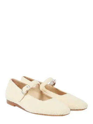 Le Monde Beryl Canvas Mary Jane Flats - White