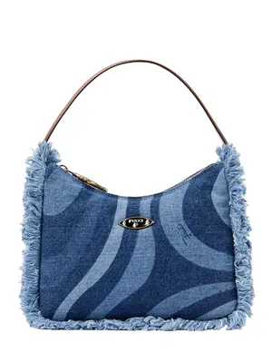 Emilio Pucci Marmo Denim Shoulder Bag - Blue