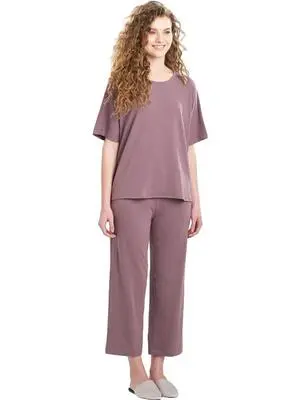 Natori Natori Ease Boat Neck Top Brown