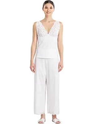 Natori Bliss Harmony Lace V-neck Cami - White