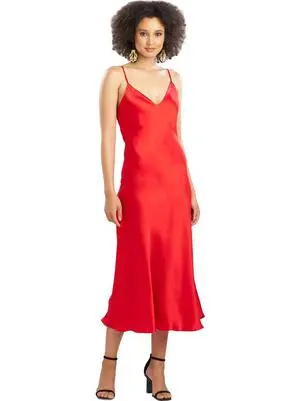 Natori Key Essentials Silk Gown - Pink / Red