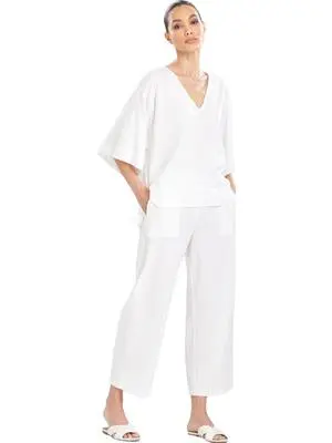 Natori Onsen Kimono Top - White
