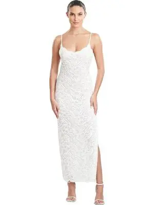 Natori Lace Slip Dress - White