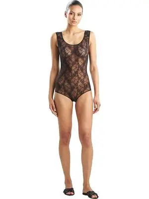 Natori Bliss Allure Lace Bodysuit - Black