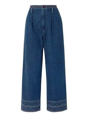 BODE Murray High-rise Wide-leg Jeans - Blue