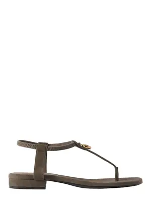 Loro Piana Mindil Suede Sandals - Brown