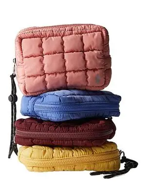 Free People Quilted Mini Case Blueberry