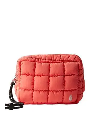 Free People Quilted Mini Case - Neon Coral