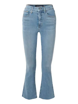 Veronica Beard Veronica Beard Carolina Cropped Flare Jeans Mid Denim