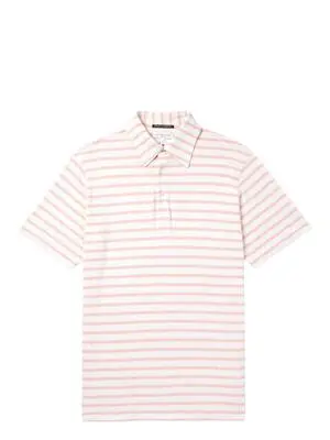 RICHARD JAMES Richard James - Striped Jersey Polo Shirt - Men - Pink - S