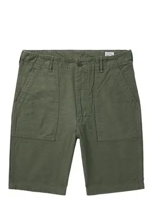 ORSLOW Slim-fit Straight-leg Cotton Cargo Shorts - Green