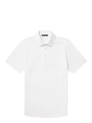 Loro Piana Cotton-piqué Polo Shirt - White