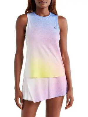 On Court Tank White/indigo Multi