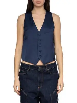 Zadig&Voltaire Emaux Sleeveless Top - Marine