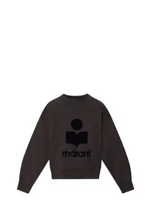 MARANT ETOILE Moby Logo Cotton Sweatshirt Black