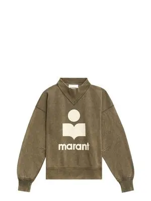 MARANT ETOILE Moby Sweatshirt Dark Bronze/ecru