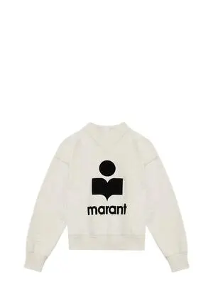 MARANT ETOILE Moby Logo Cotton Sweatshirt - Ecru