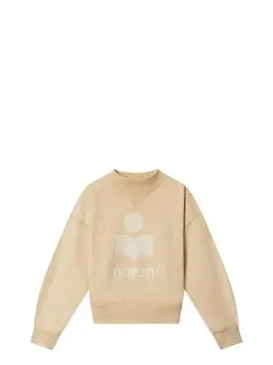 MARANT ETOILE Moby Logo Cotton Sweatshirt Light Ochre