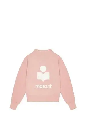 MARANT ETOILE Moby Logo Cotton Sweatshirt Light Pink