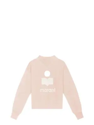 MARANT ETOILE Moby Logo Cotton Sweatshirt Pearl Rose/ecru