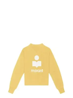 MARANT ETOILE Moby Logo Cotton Sweatshirt Sunlight/ecru