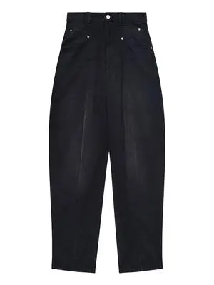 Isabel Marant Vetan Loose Fit Denim Pants - Black