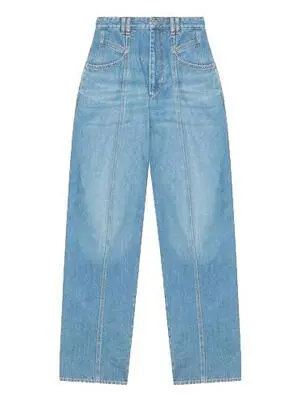 Isabel Marant Vetan Loose Fit Denim Pants - Blue