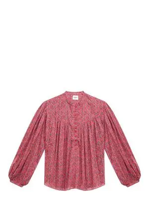 MARANT ETOILE Salika Printed Top - Cranberry