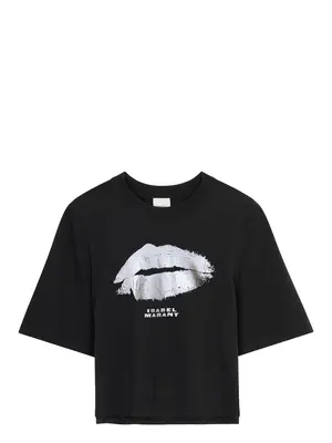 Isabel Marant Ben T-Shirt Black And Silver