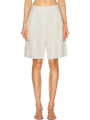 GRLFRND Linen Bermuda Shorts - Natural Linen