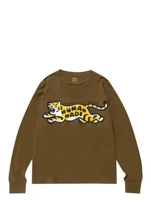 HUMAN MADE Tiger Long-sleeve T-shirt 'olive Drab - Green