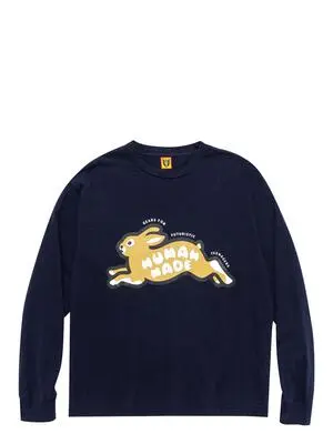 HUMAN MADE Rabbit Long-sleeve T-shirt 'navy - Blue