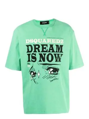 Dsquared2 Logo-print Cotton T-shirt - Green
