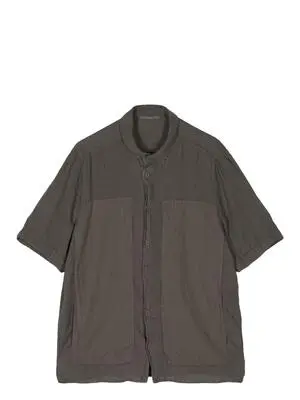 Transit Panelled Short-sleeve Shirt - Grey