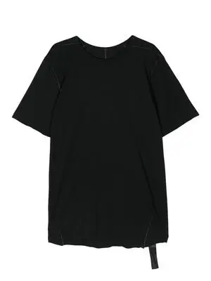 ISAAC SELLAM EXPERIENCE Strap-detailing Organic Cotton T-shirt - Black
