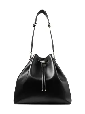JIMMY CHOO Cinch L Leather Shoulder Bag - Black