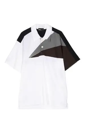 Kolor Panelled Colour-block Polo Shirt - White