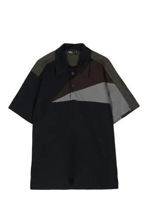 Kolor Panelled Colour-block Polo Shirt - Black