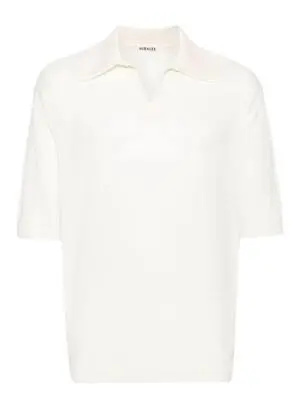 Auralee Mélange Wool-blend Polo Shirt - Neutrals